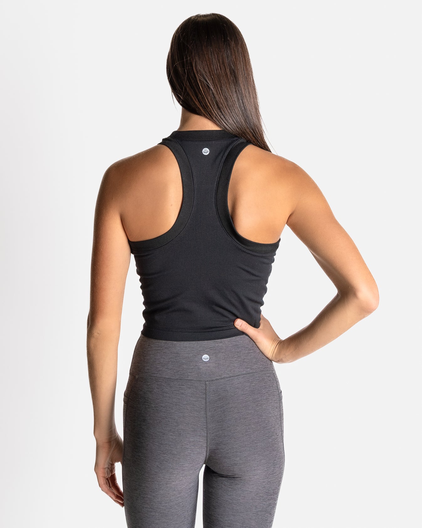 Bella Ribbed Tank Short - Black – Senita Athletics